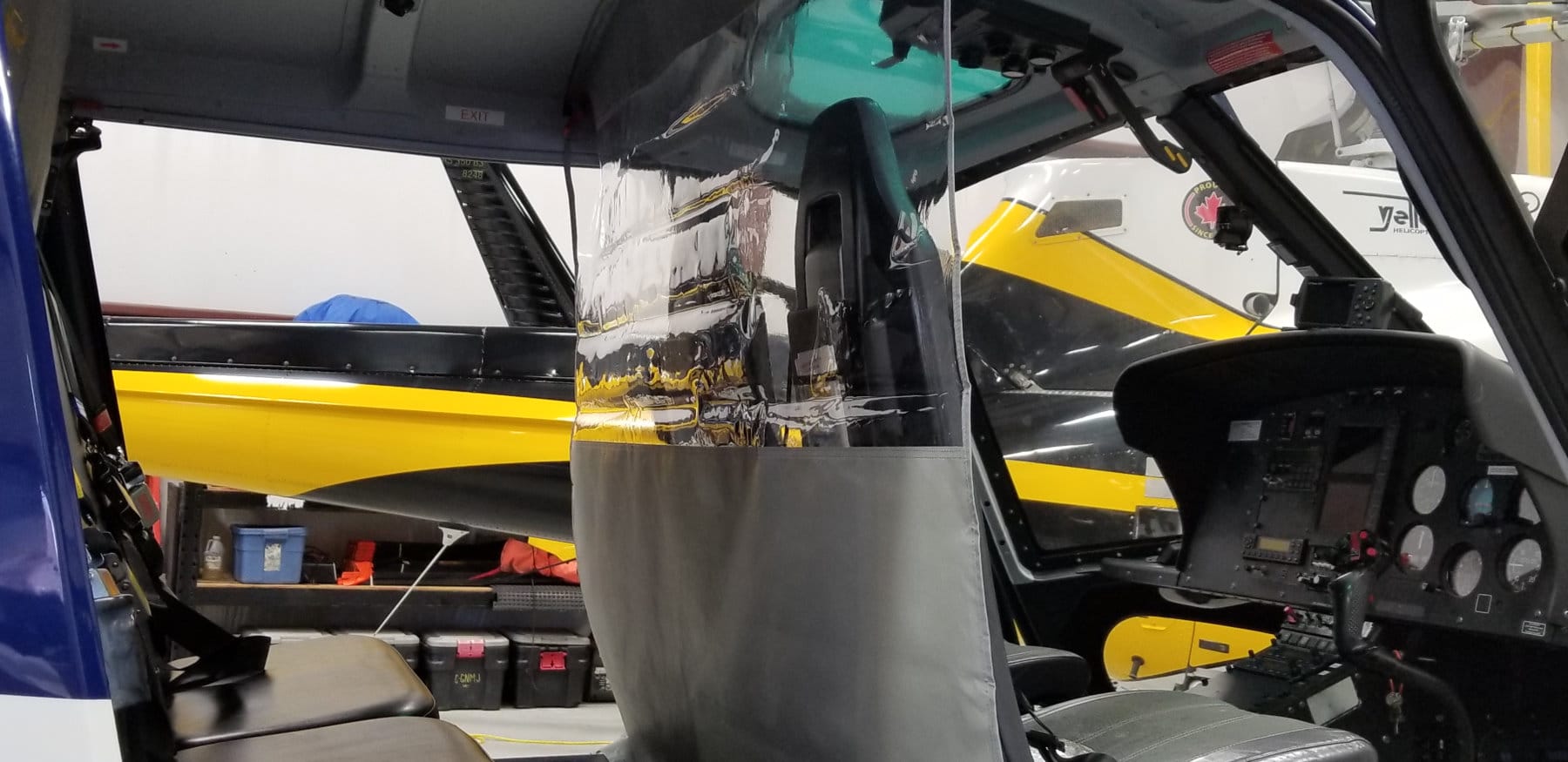 Covid-19 Barriers in Helicopters Reduce Risk - Yellowhead Helicopters Ltd.